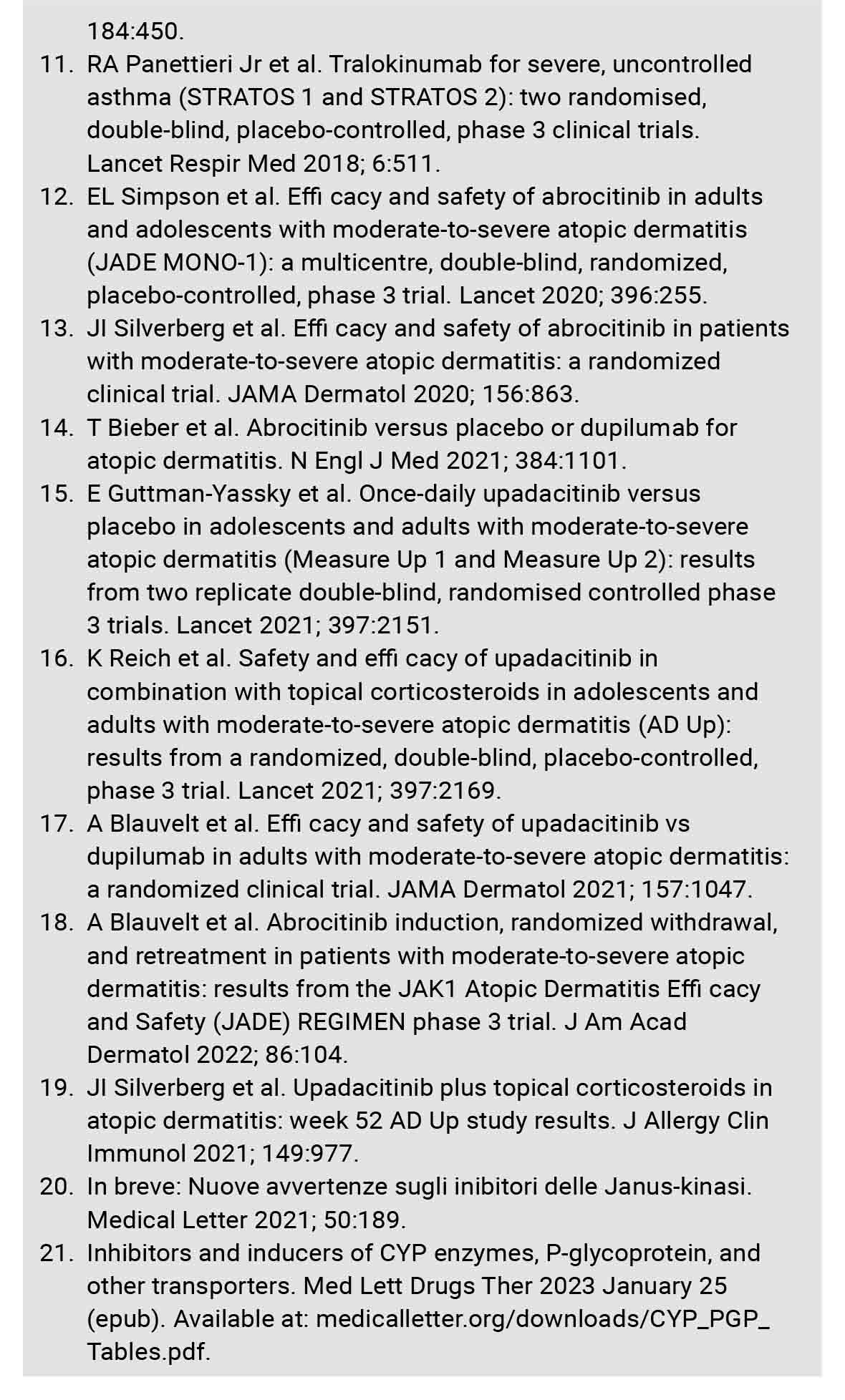 TML n. 7 / 2023 Tre farmaci per la dermatite atopica - Medlife
