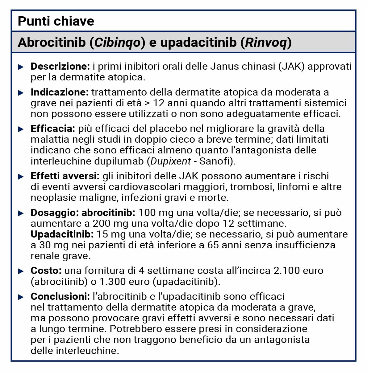 TML n. 7 / 2023 Tre farmaci per la dermatite atopica - Medlife