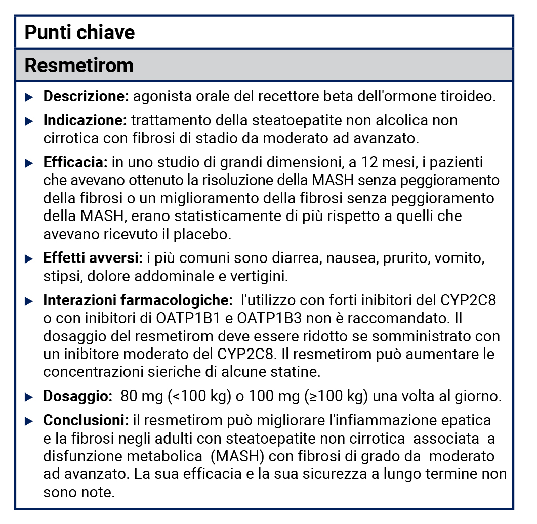 TML n. 9 / 2024 Resmetirom per la steatoepatite associata a disfunzione ...