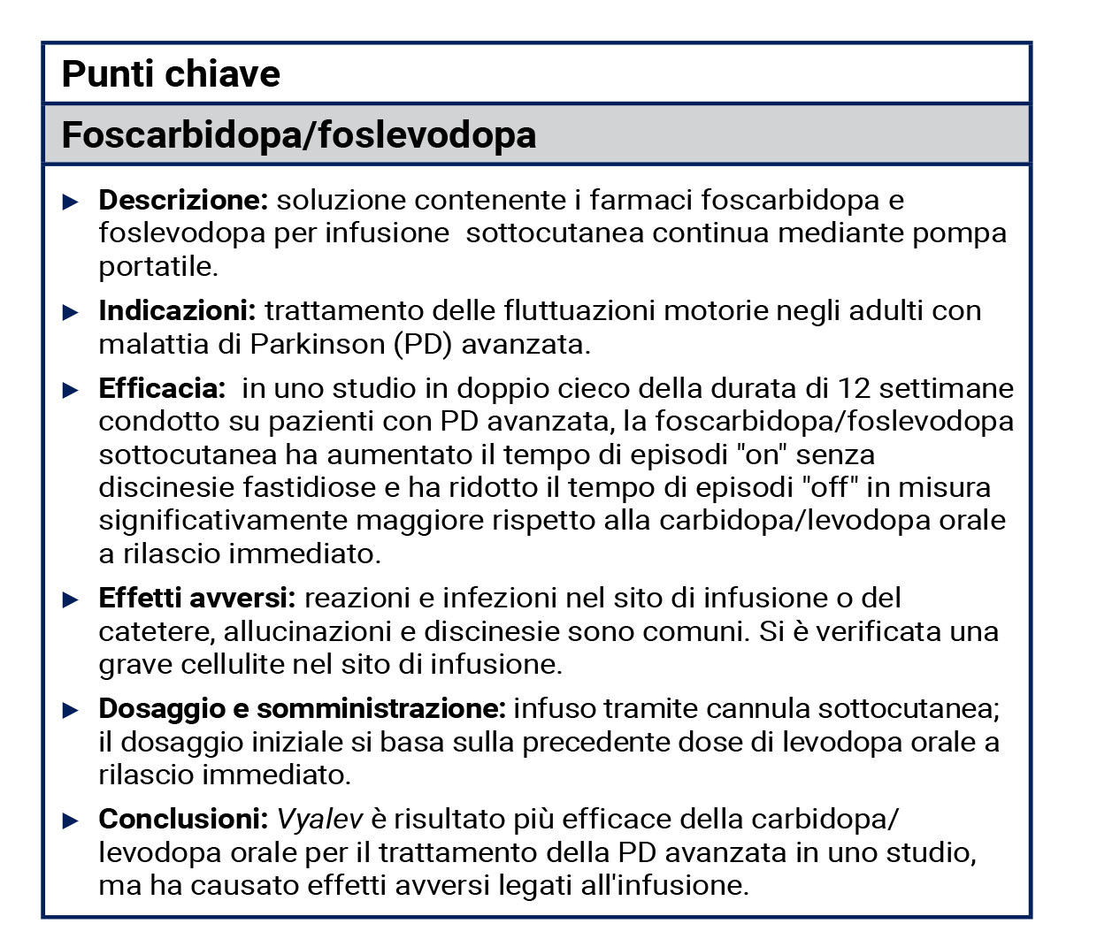TML n. 1 / 2025 Infusione sottocutanea di foscarbidopa/foslevodopa per ...